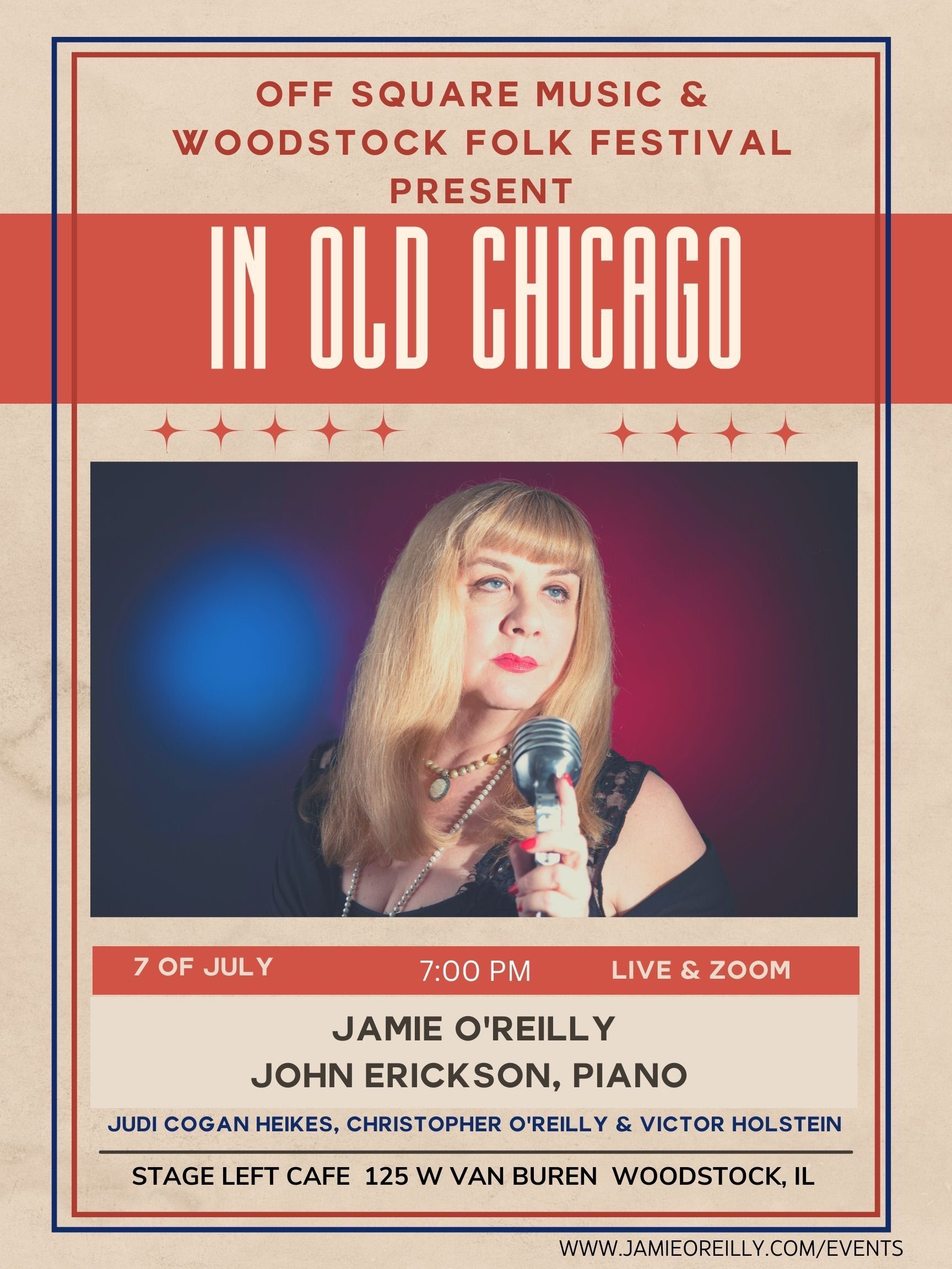 Jamie O'Reilly: In Old Chicago at Stage Left Cafe, Woodstock